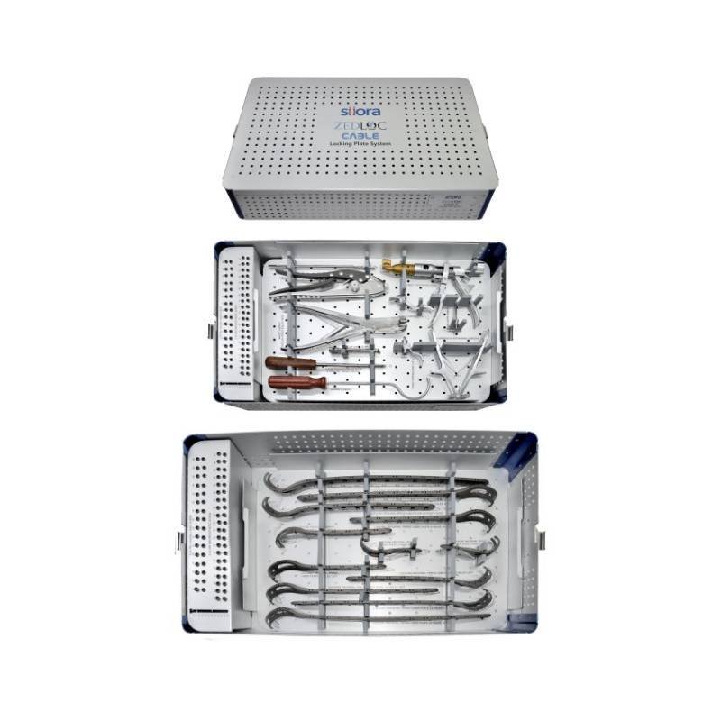 Implants And Instruments Set Of Locking Proximal Femur Cable Plate