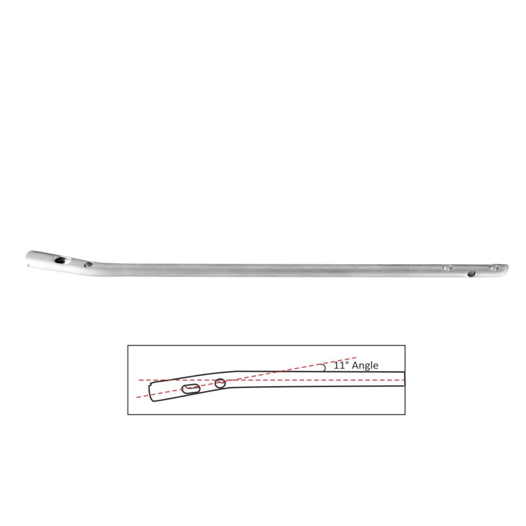 Tibial Nail, Lower End Distal Hole (14° Bend) - Siora Surgicals Pvt. Ltd.